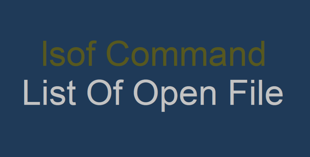 Use of lsof Command in Linux – Osgrove