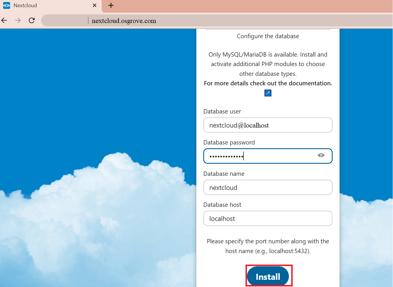 Install NextCloud Server on Ubuntu 20.04.5 (Focal Fossa) – Osgrove